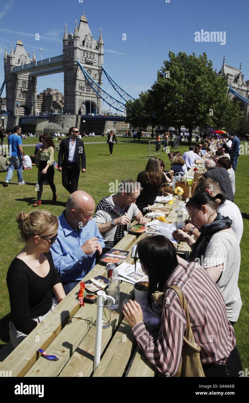 The Big Lunch Stock Photo - Alamy
