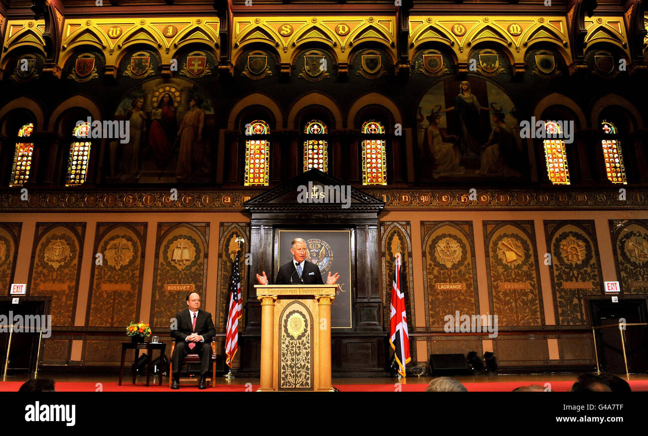 The Prince of Wales delivers a speech on sustainable farming in the ...