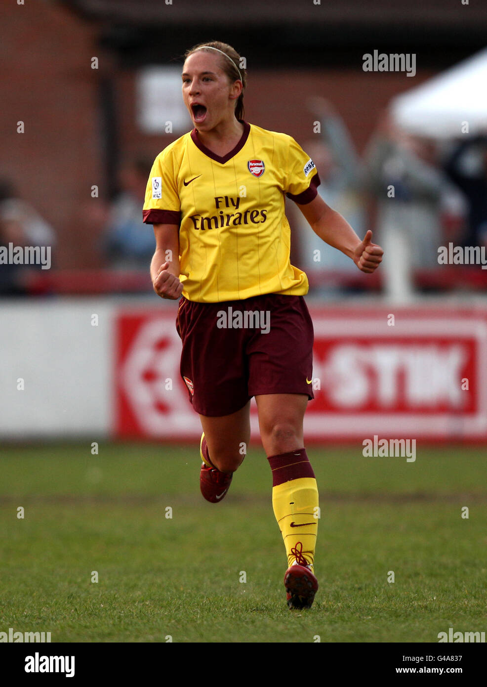 Arsenal Ladies' Jordan Nobbs celebrates scoring the opening goal of the ...
