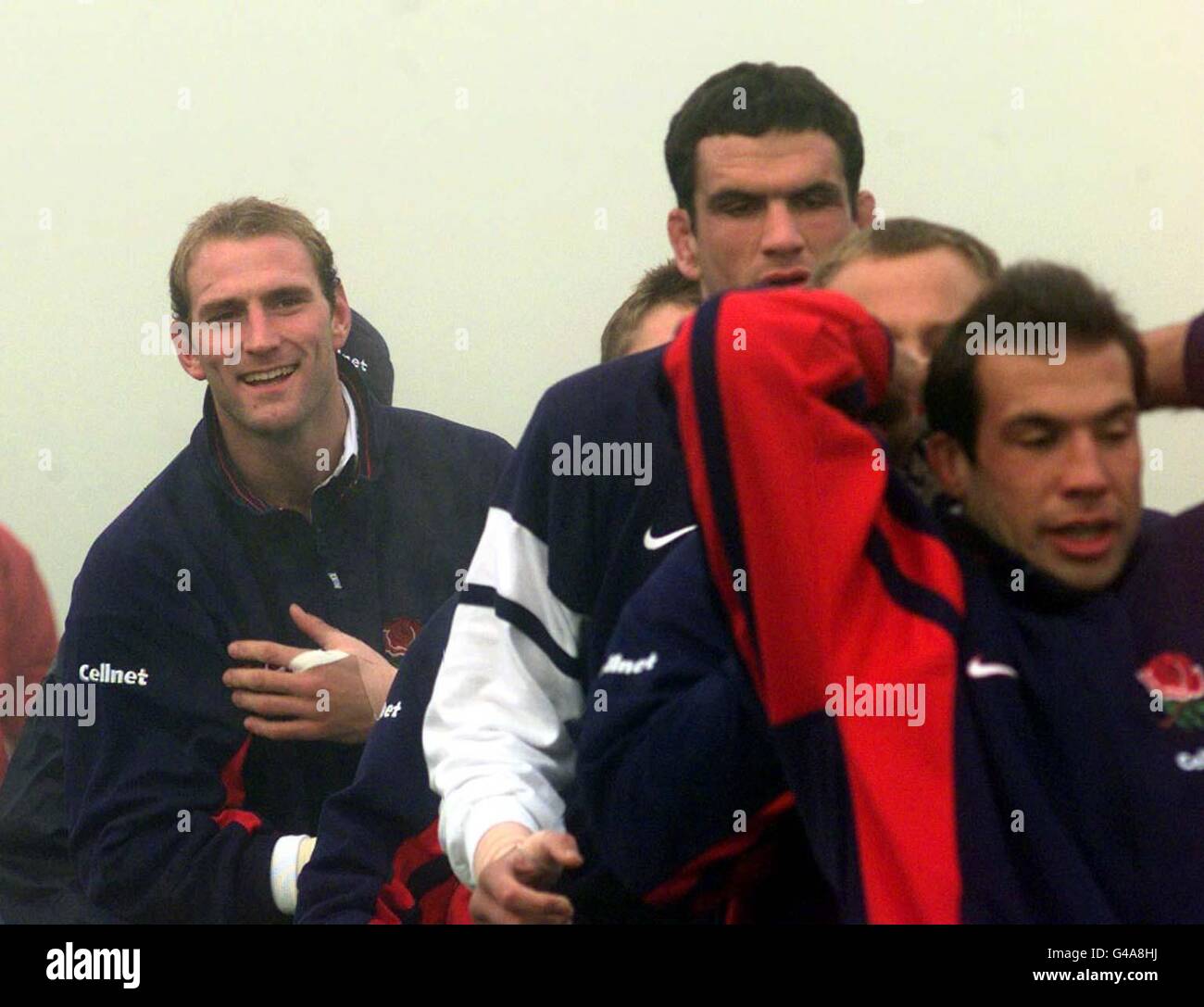 New England Captain Lawrence Dallaglio (left) during rugby team ...