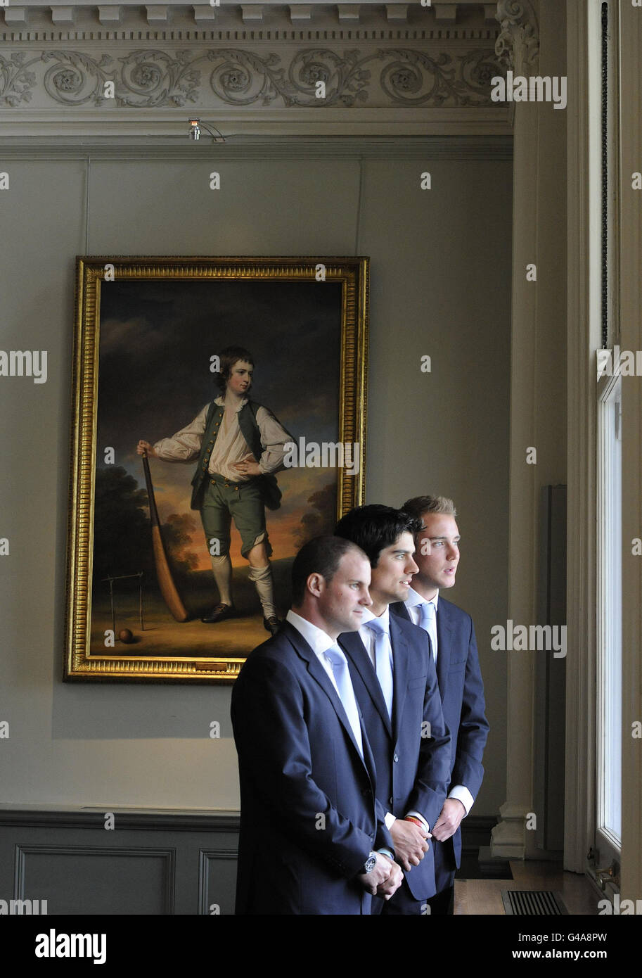 Alastair cook left becomes englands one day captain hi-res stock ...