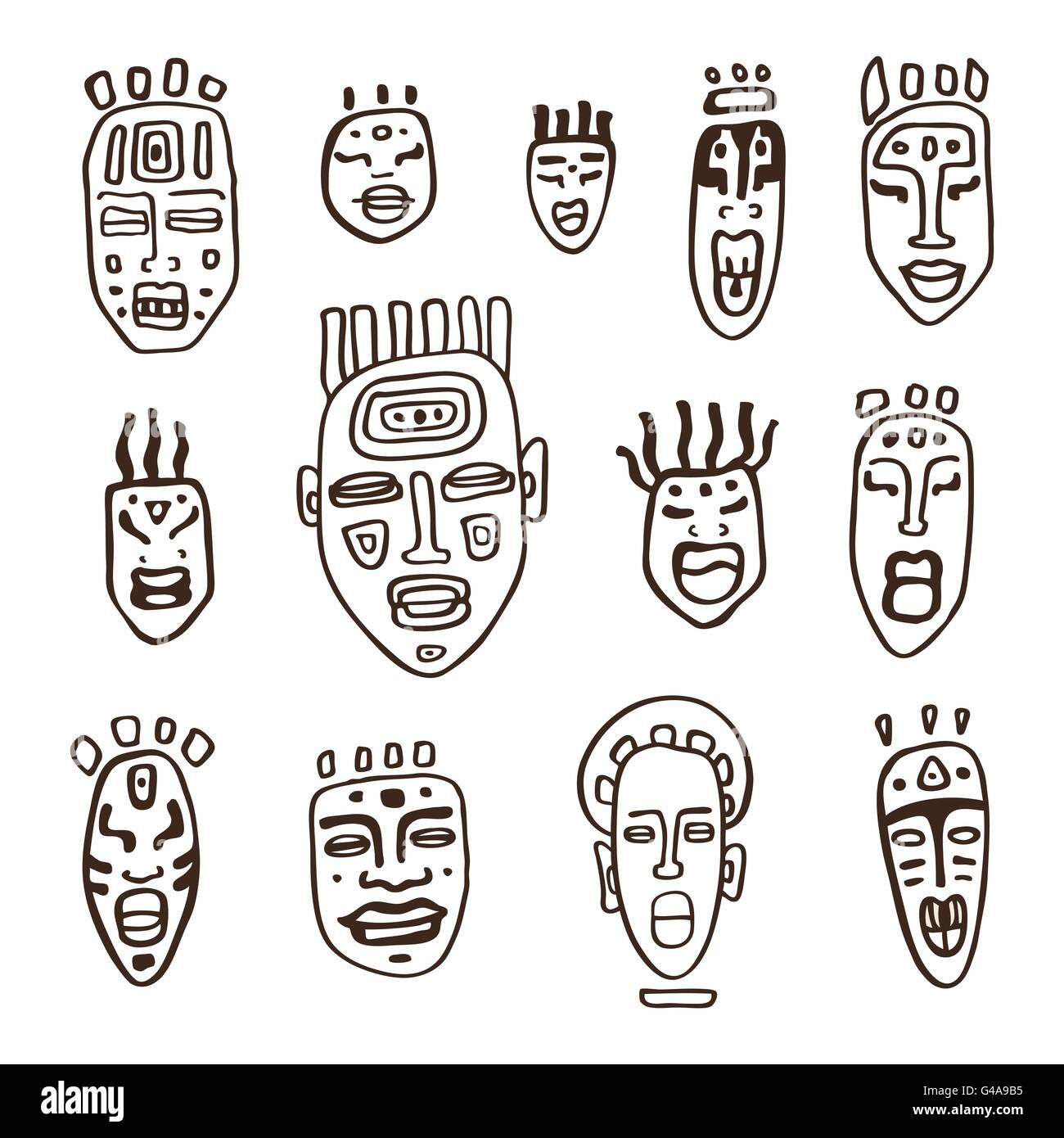 African Vector Masks
