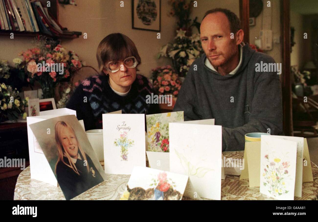 Distraught parents Suzanne and Jeremy Bushell sit behind a photograph ...