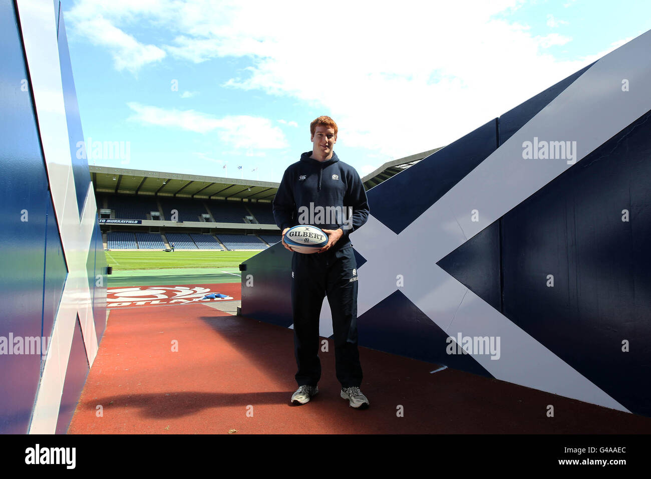Scotlands robert harley press conference murrayfield hi-res stock ...