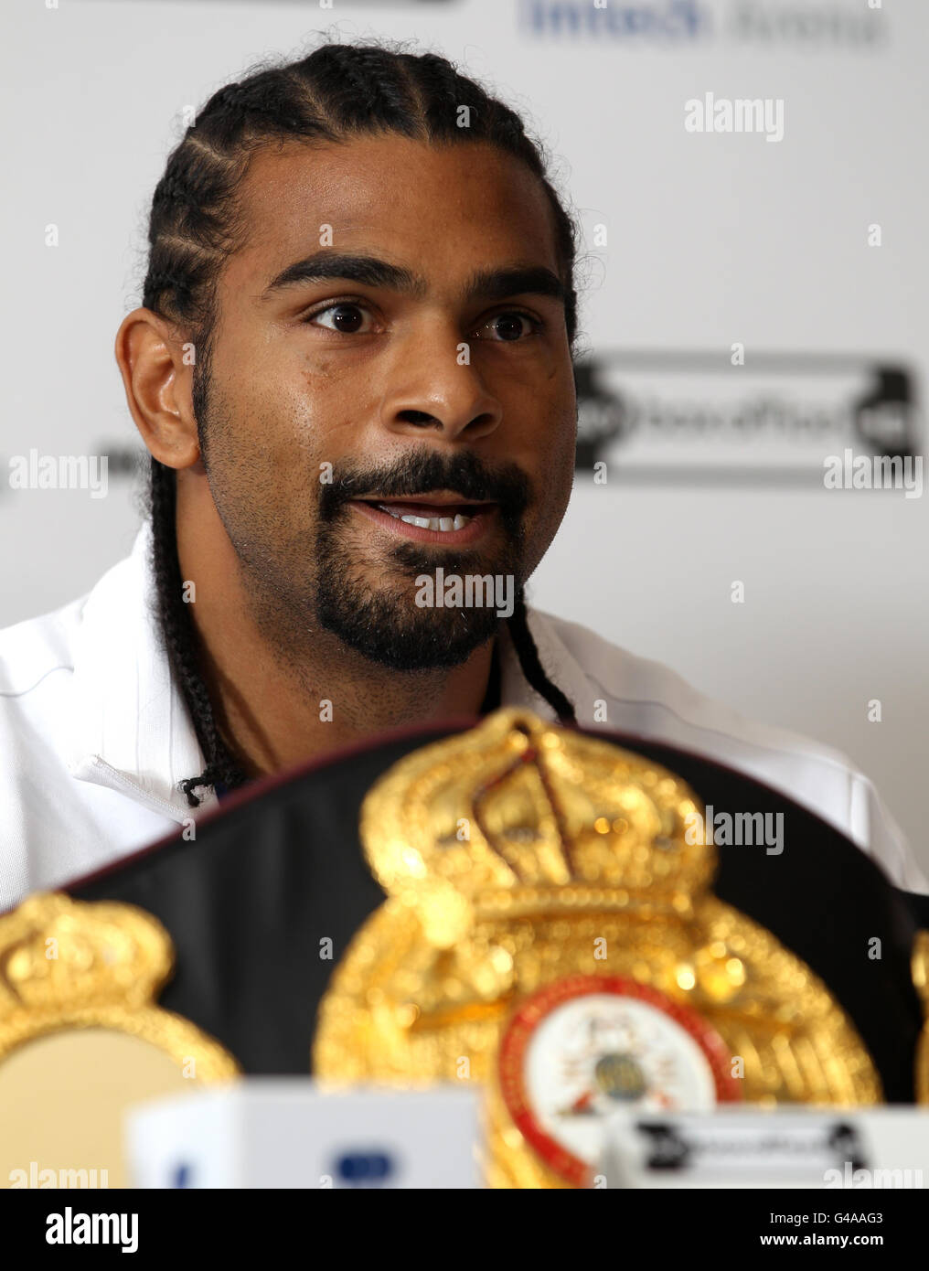 David haye during the press conference at park plaza riverbank hi-res ...