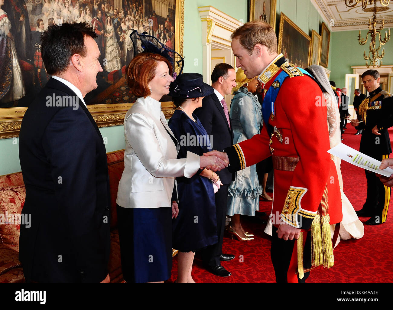 Australian prime minister julia gillard and her partner hi-res stock ...