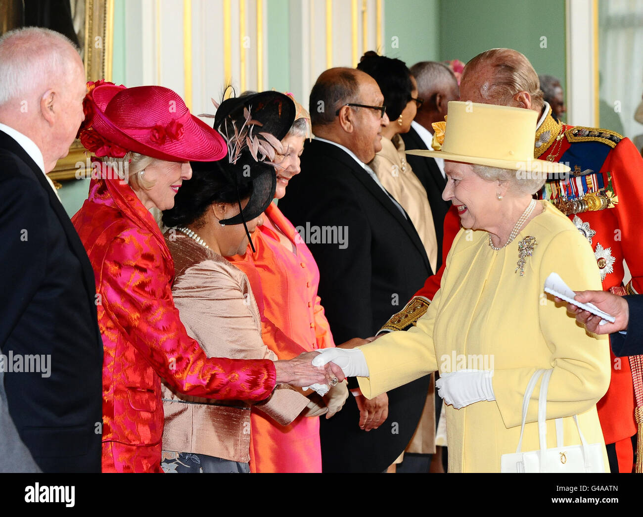 Governor General of Australia, Mrs Quentin Bryce shakes hands with ...