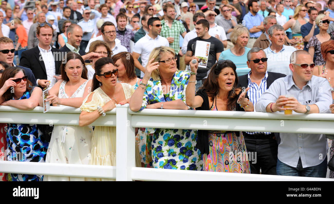 Horse racing crowd cheer hi-res stock photography and images - Alamy