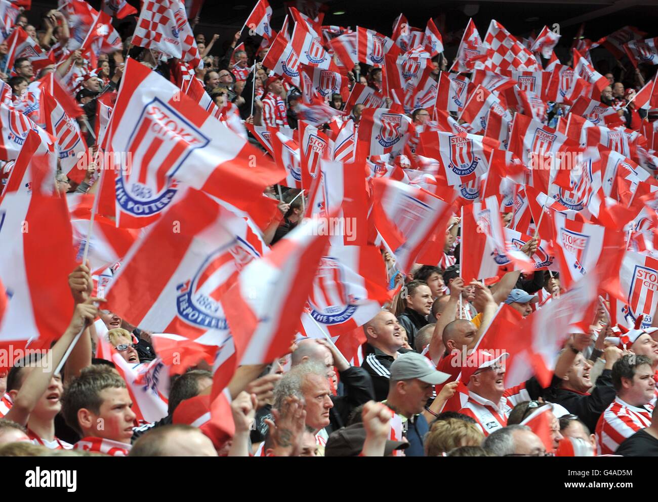 Football general view flags stadium hi-res stock photography and images ...