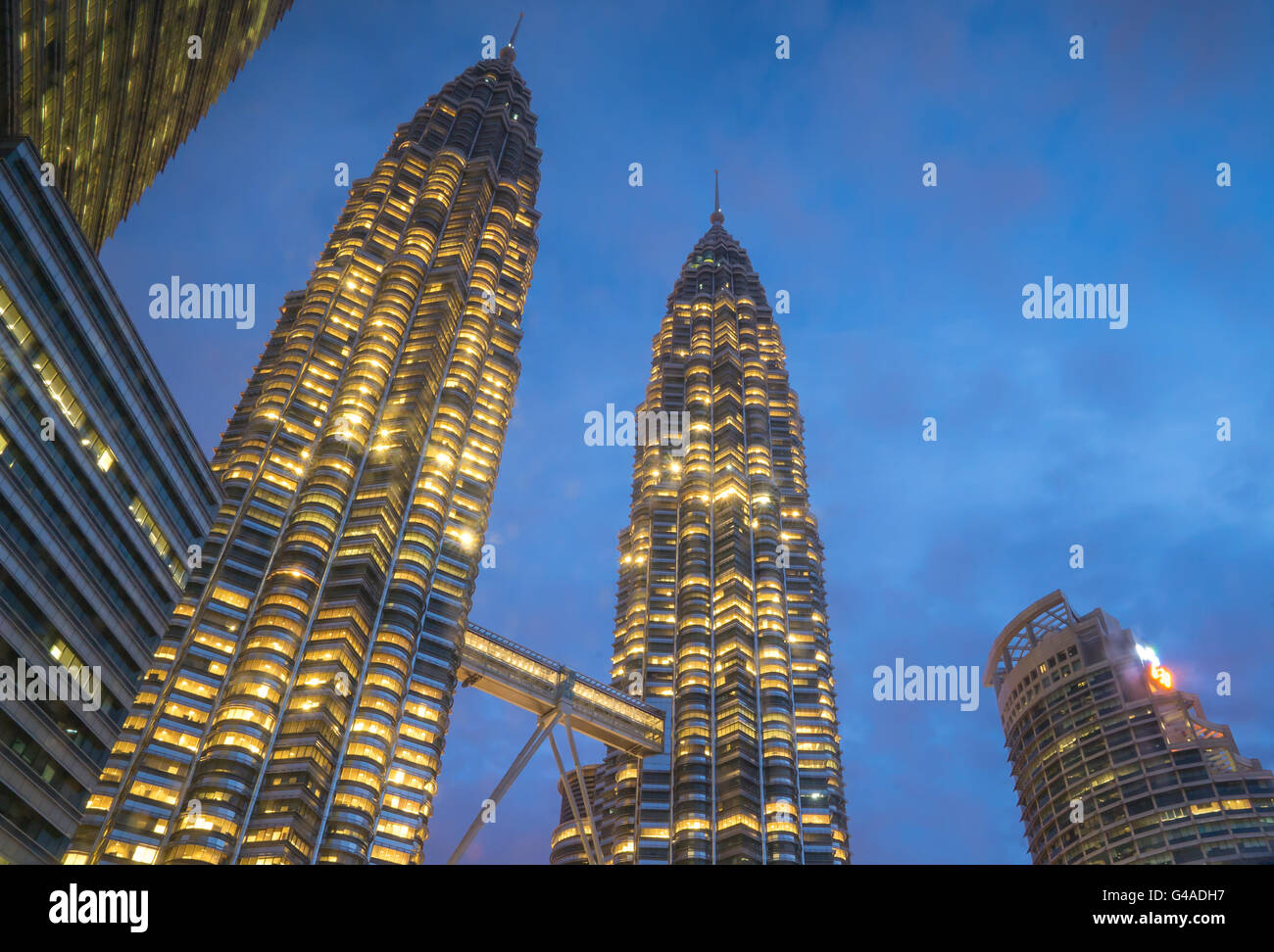 Kuala Lumpur, Malaysia - May, 2016: Cloudscape view of the Petronas ...