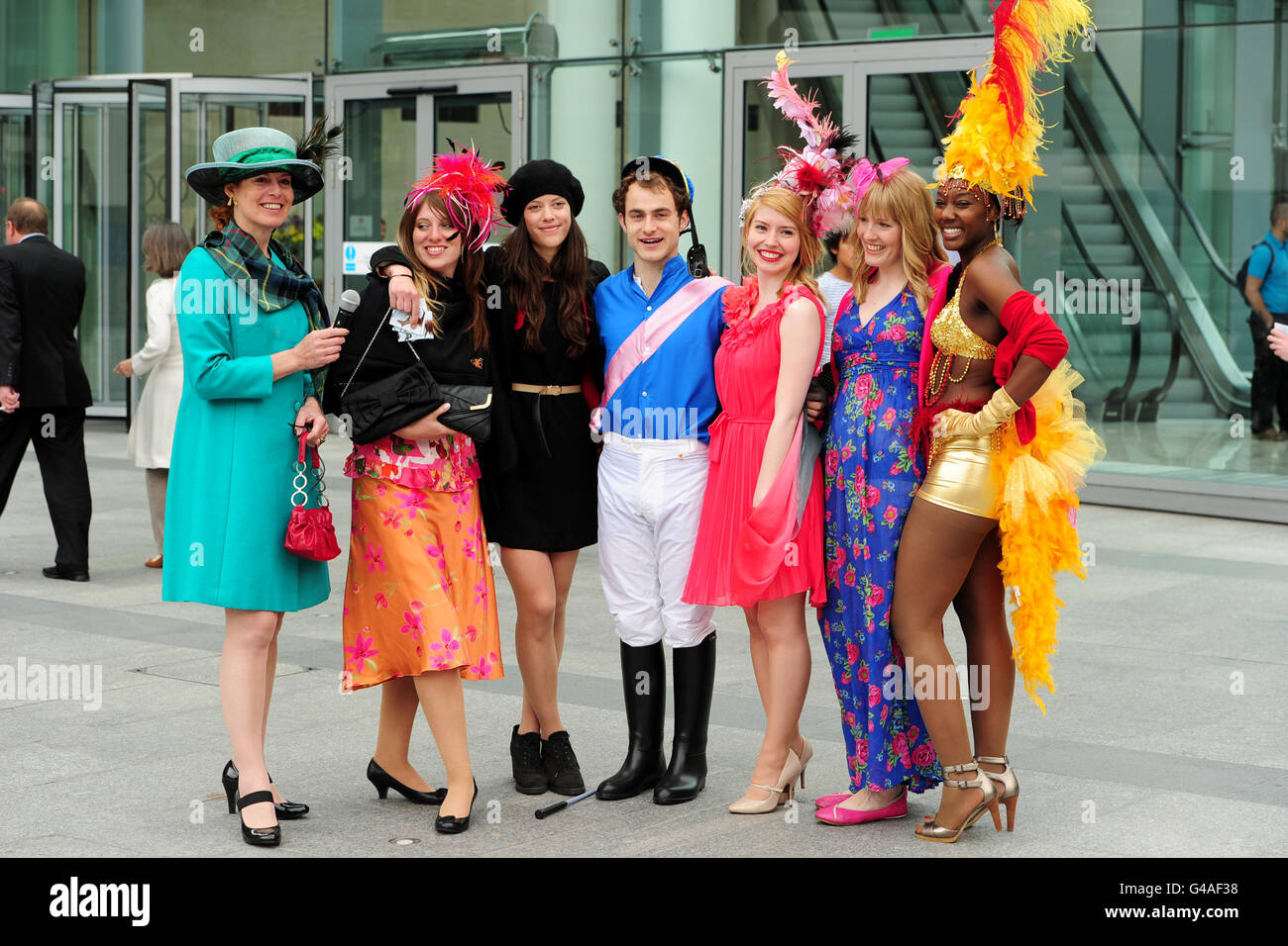 People in fancy dress out on the streets of Victoria promoting the ...