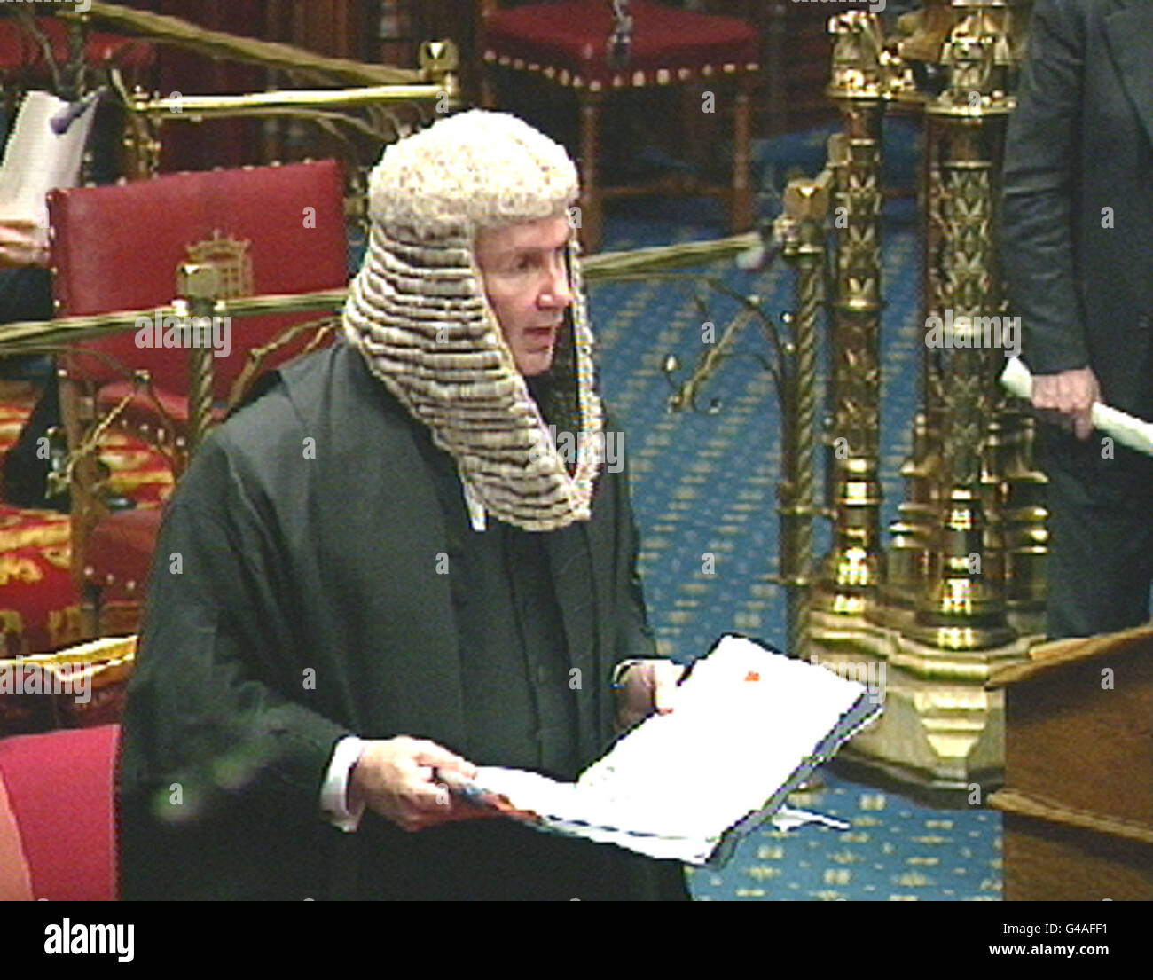 Lord Irvine during business in the House of Lords today (Thursday ...