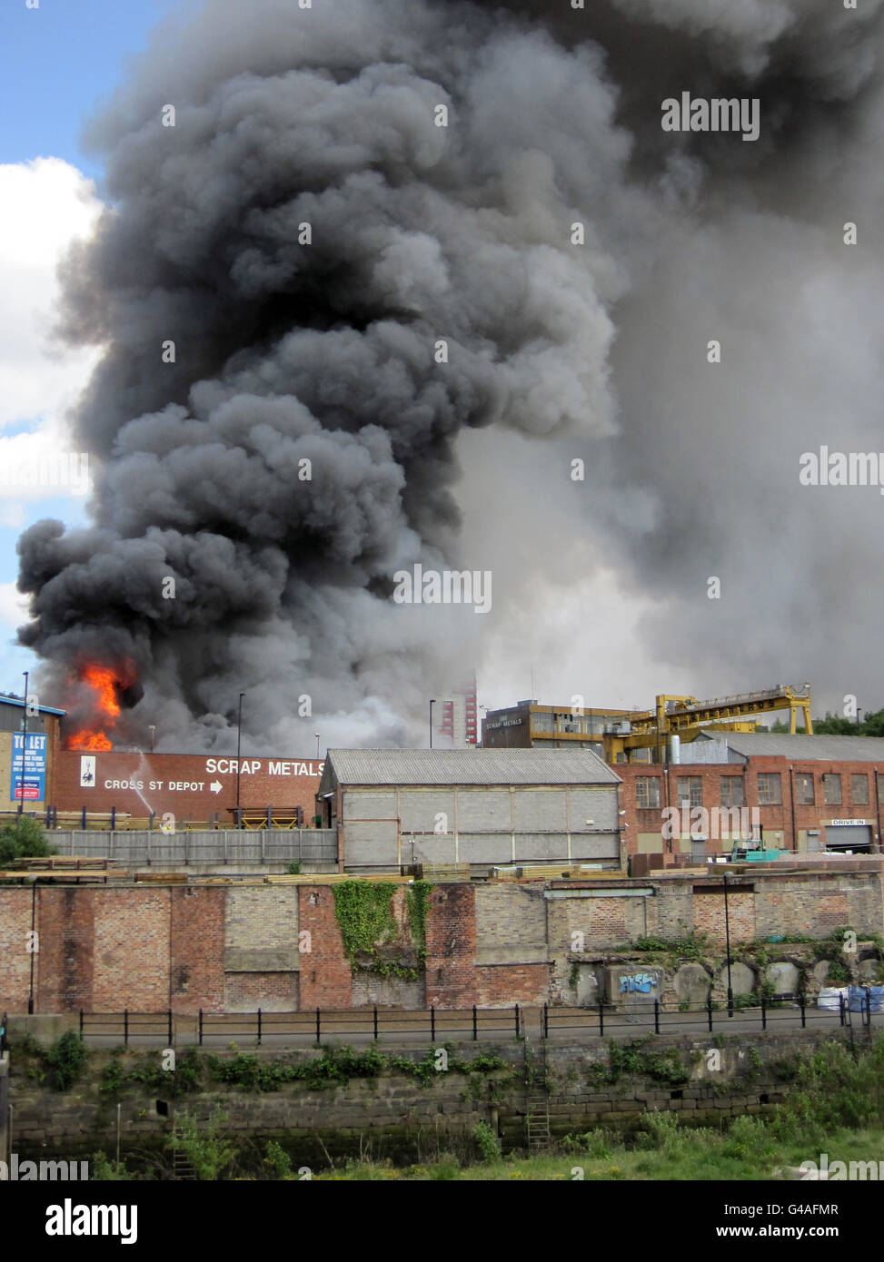 Fire in Newcastle Stock Photo - Alamy