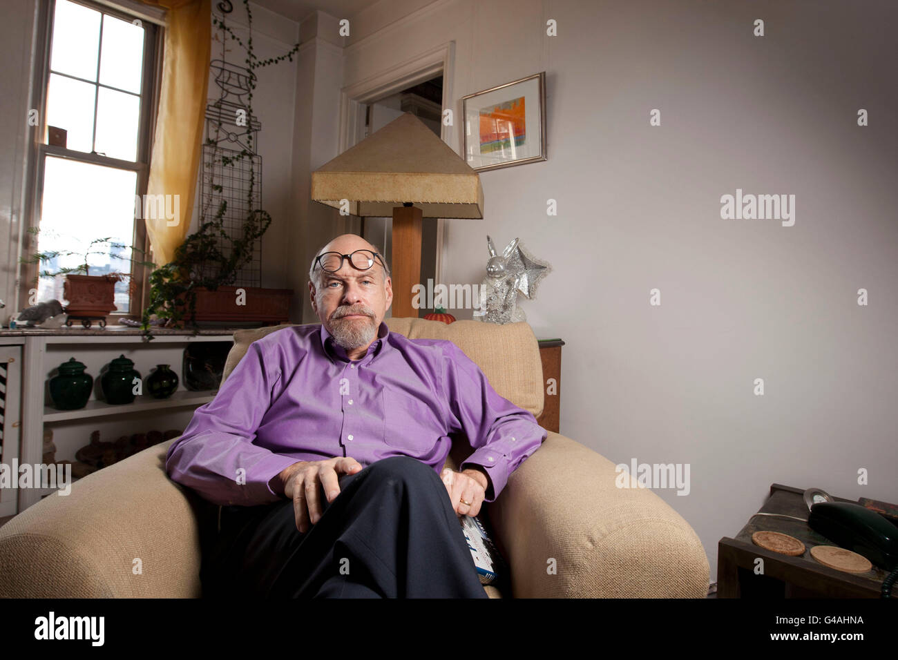 Crime novelist Lawrence Block poses for the photographer in his ...