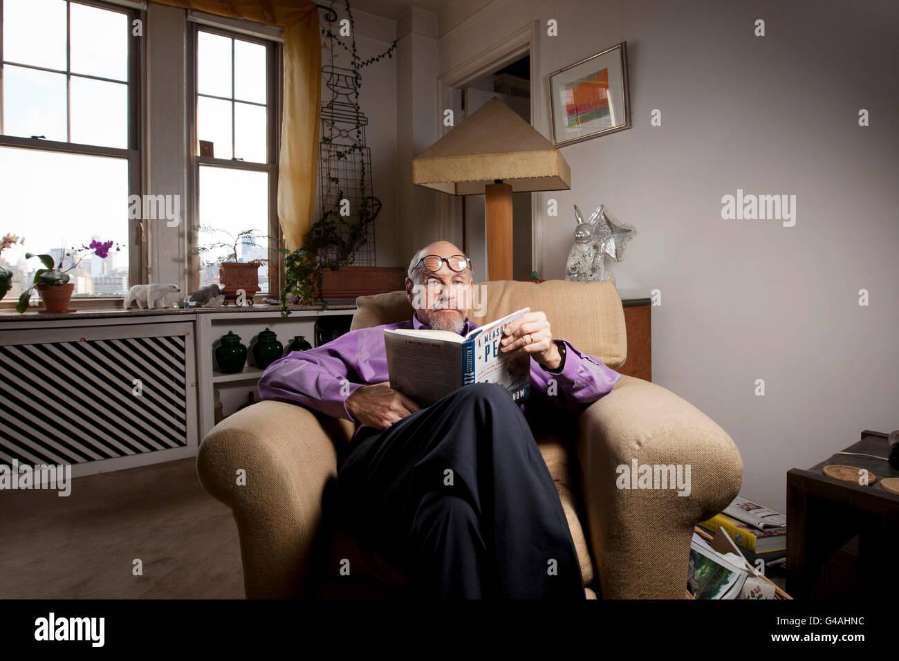 Crime novelist Lawrence Block poses for the photographer in his ...