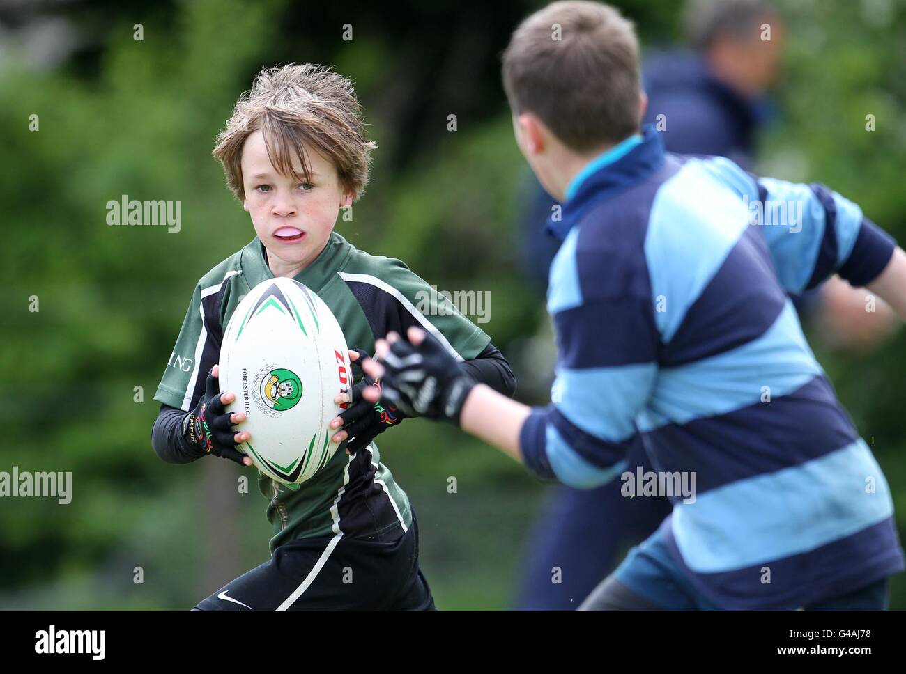 Kids enjoy playing rugby during the Forrester Mini Tournament at ...