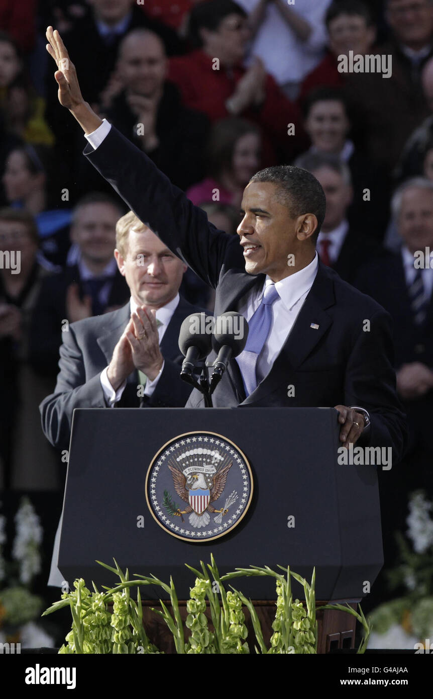 President Obama visit to Ireland - Day One Stock Photo - Alamy