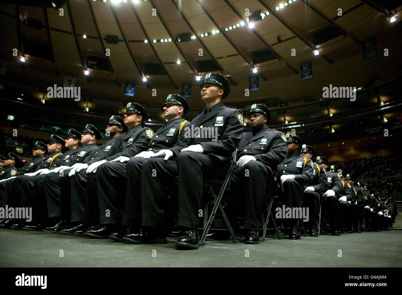 Recruits from the New York Police Department's Class of 2005 attend ...