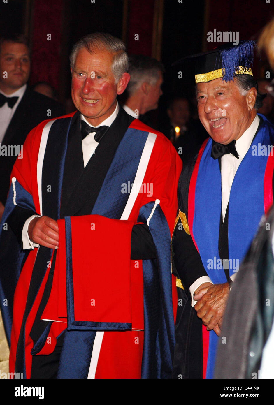 The Prince of Wales with Sir John Ritblat during a ceremony at St James ...