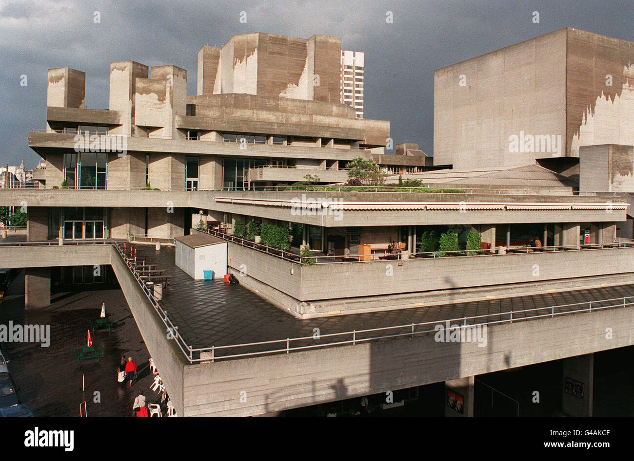 The National theatre complex including the terrace cafe in South bank ...