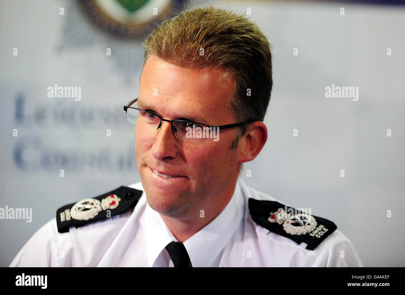 Chief Constable Simon Cole at Leicester Police Headquarters after the ...