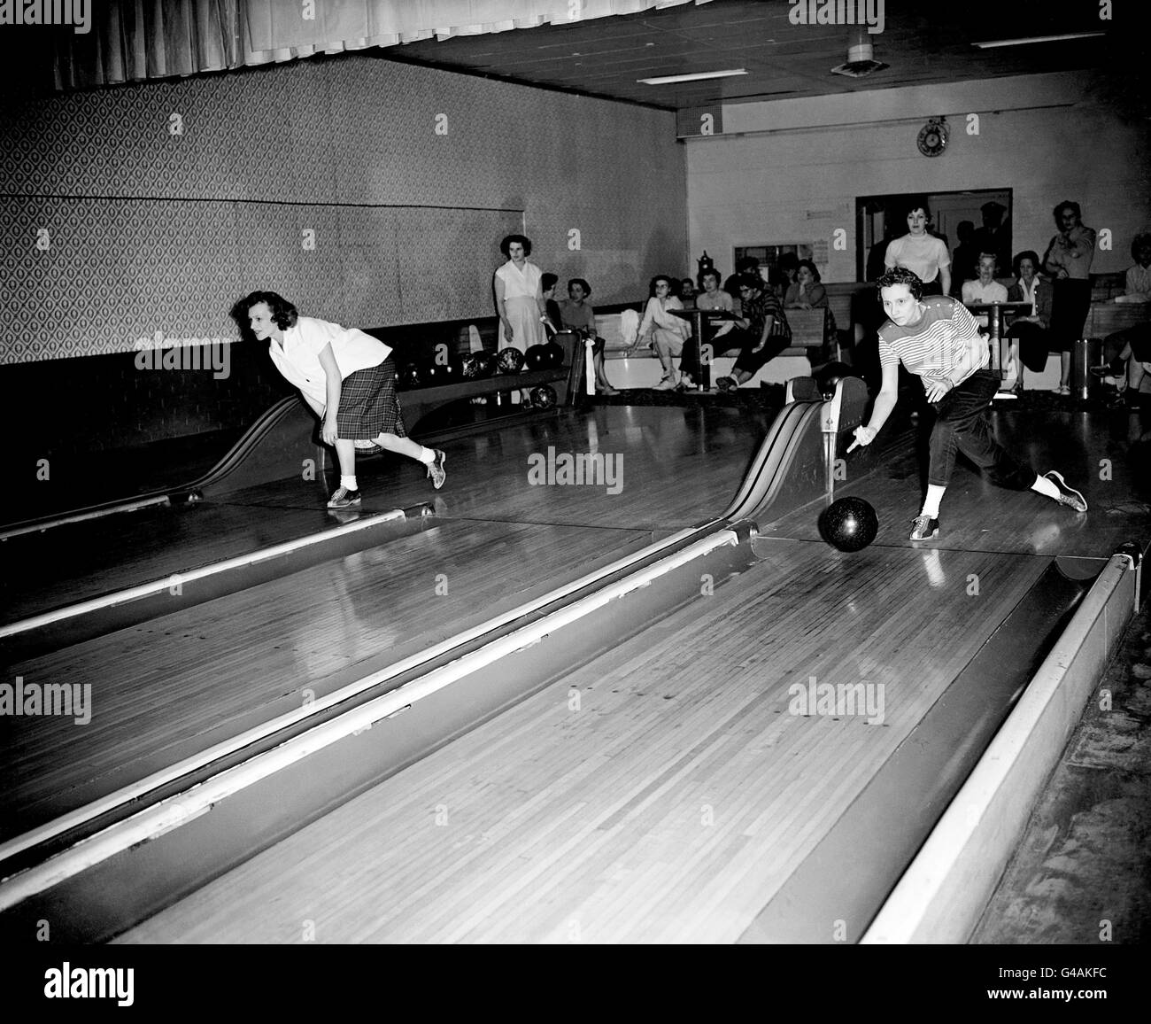 Ten pin bowling united states air force base ruislip hi-res stock ...