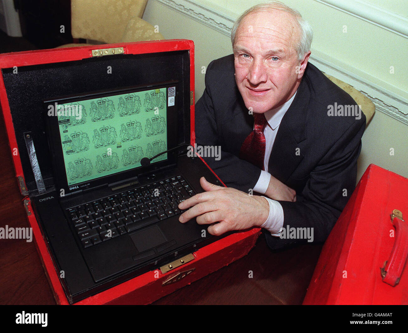 David Clarke, Chancellor of the Duchy of Lancaster, shows off the new ...