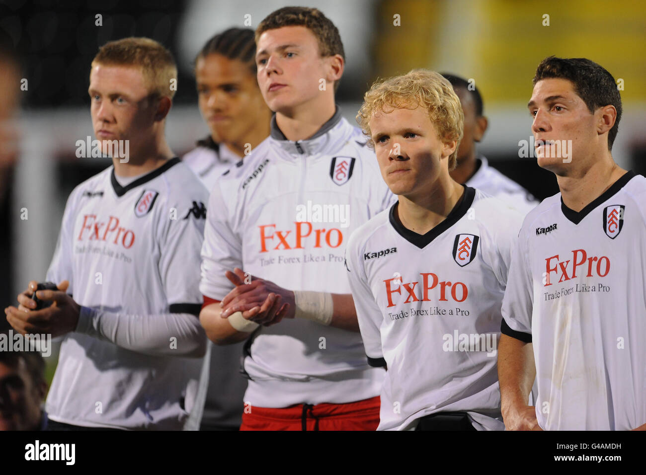 Fulham's Alex Brister, Grant Smith, Ronny Minkwitz and Corey Gameiro ...