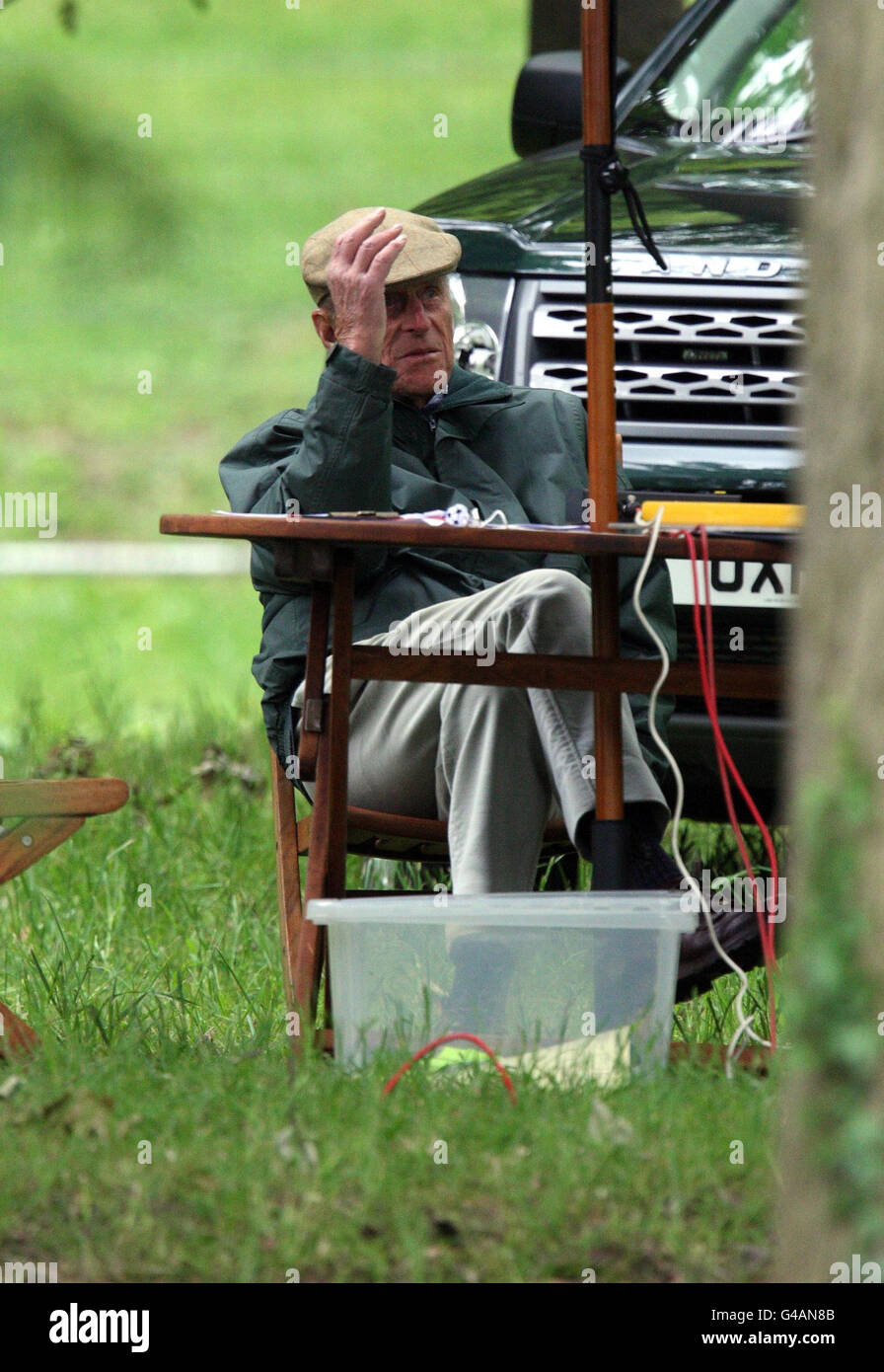 The Duke of Edinburgh judges one of the cross-country obstacles at the ...