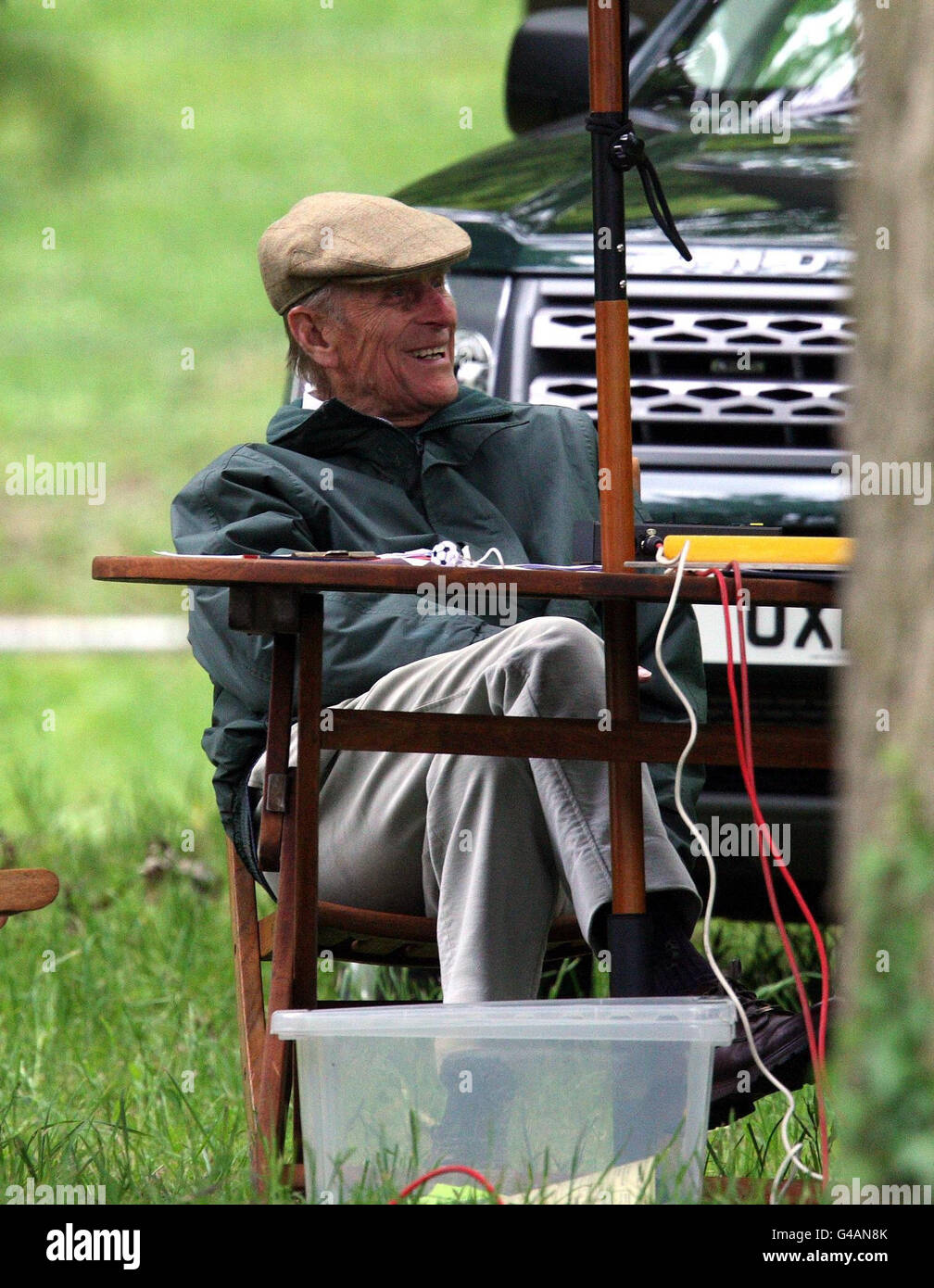 The Duke of Edinburgh judges one of the cross-country obstacles at the ...