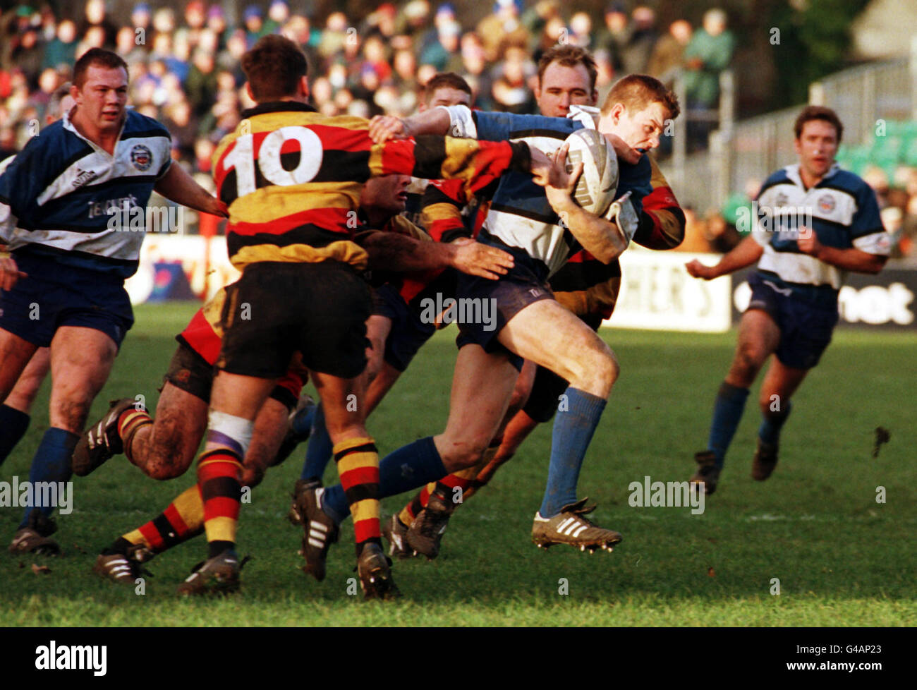 Matt Perry charging through for Bath against Richmond during their ...