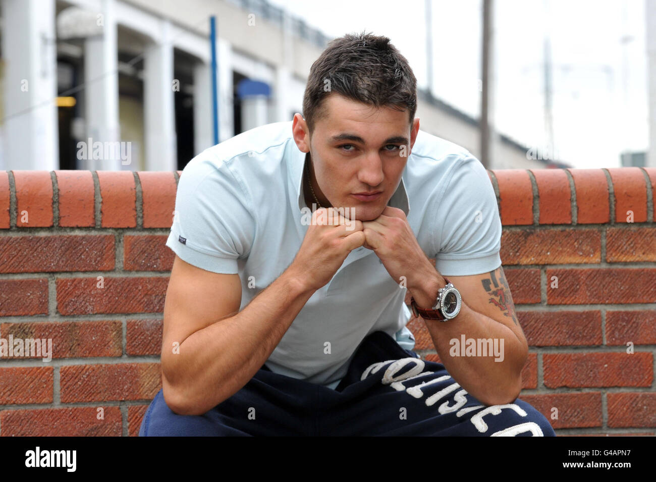 Boxing - Nathan Cleverly Media Work Out - Peacock Gym Stock Photo - Alamy
