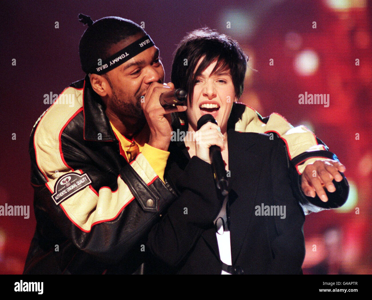 Sharleen Speteri and Method Man on stage at the Brit Awards in the ...