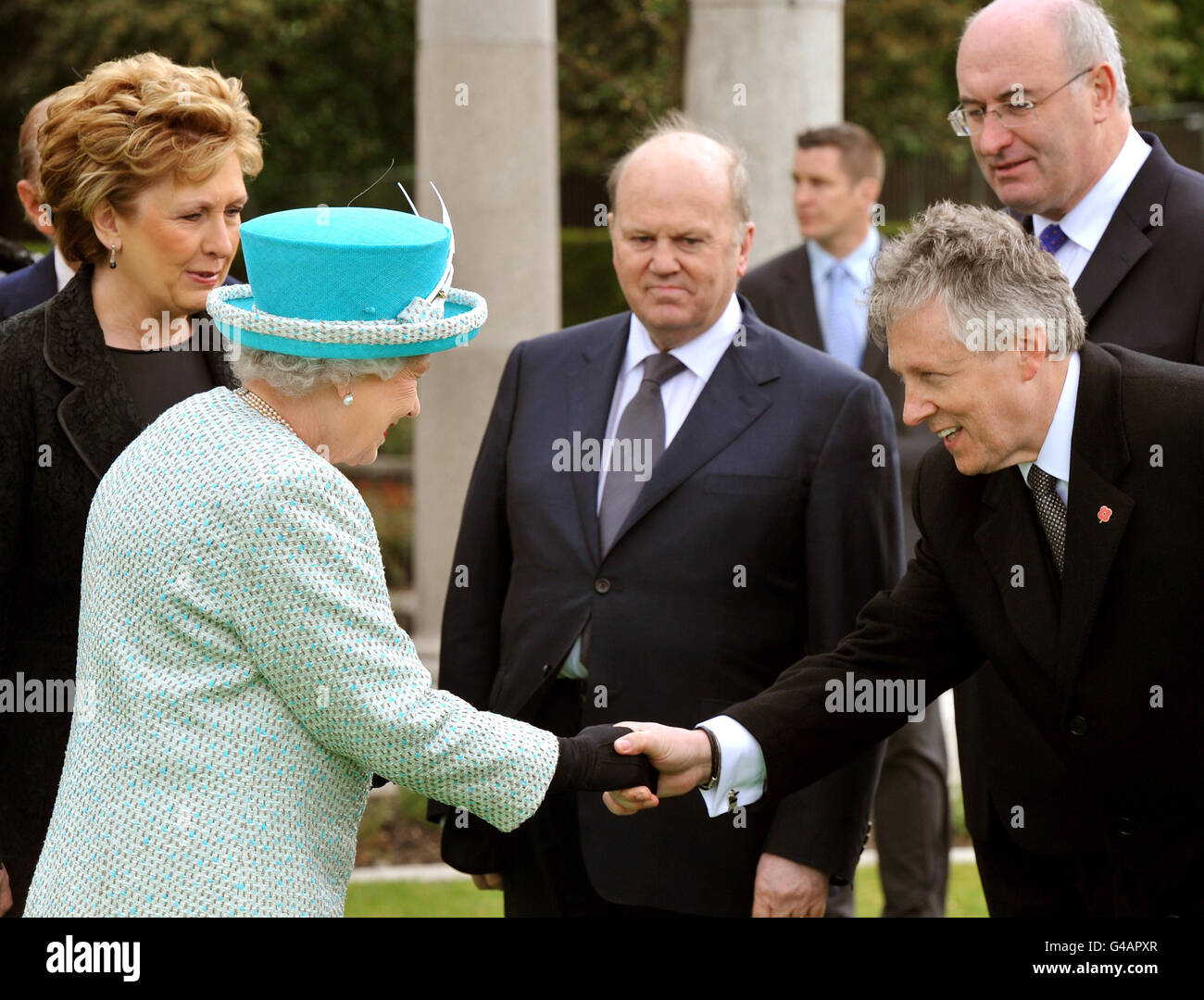 As she prepares to leave the irish war memorial garden hi-res stock ...
