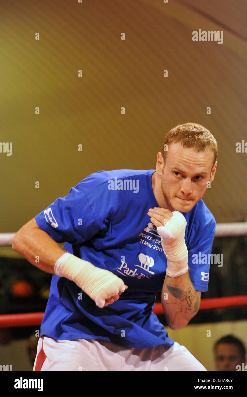 Boxing - George Groves Media Work Out - Railway Arch 116 Stock Photo ...
