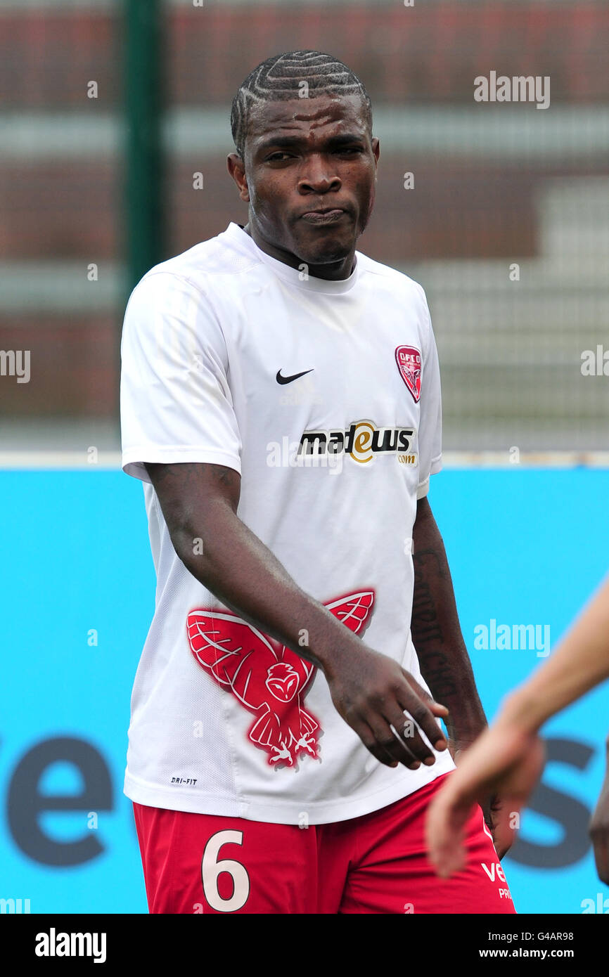 Soccer ligue tours dijon fco stade vallee du cher hi-res stock ...