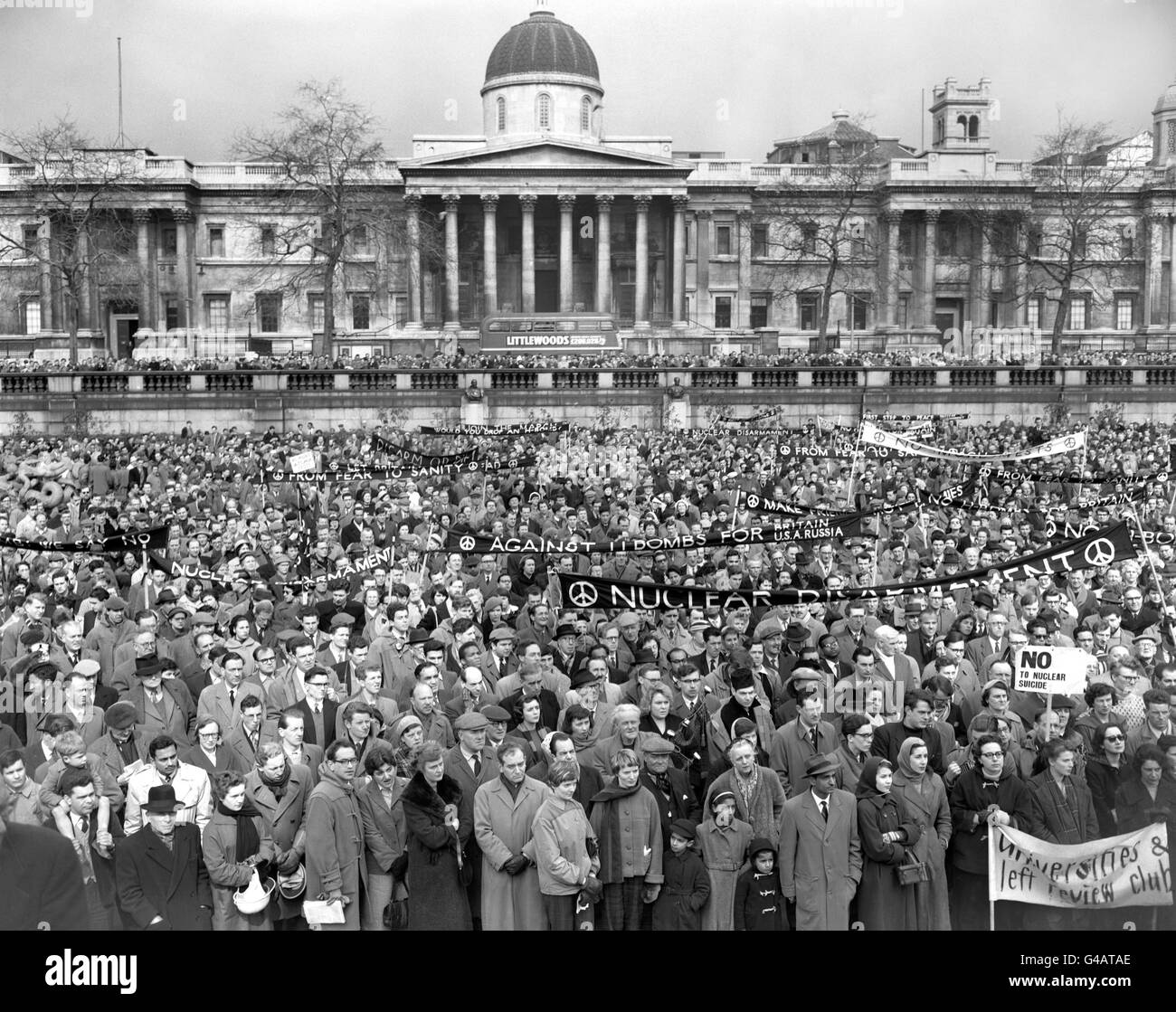 Trafalgar square protest 1950s hi-res stock photography and images - Alamy