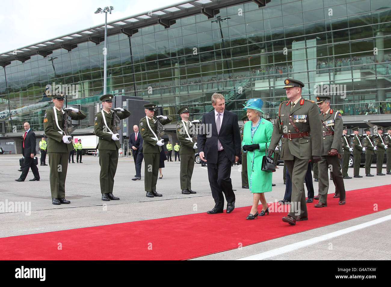 an McCann, Chief of Staff of the Defence Forces inspecting a guard of ...