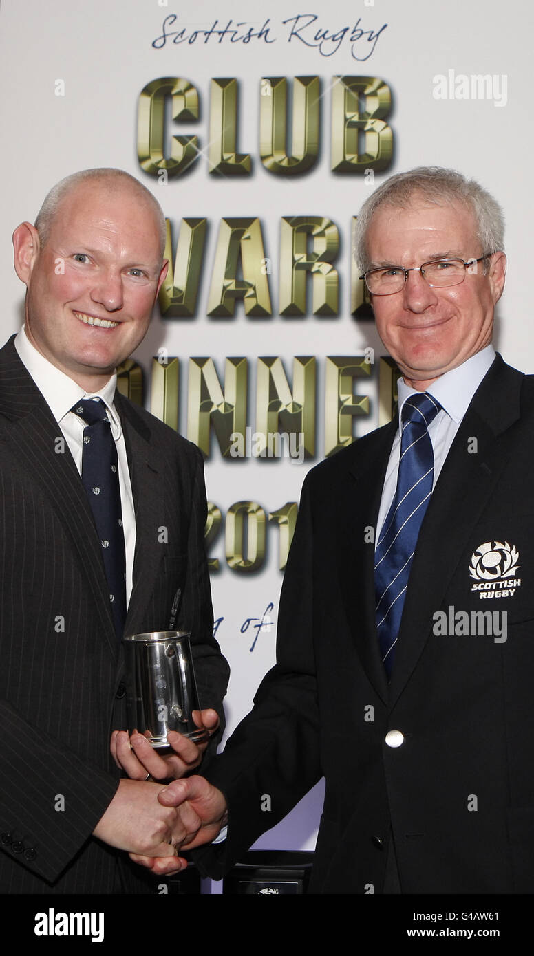 During the scottish rugby union club dinner at murrayfield hi-res stock ...
