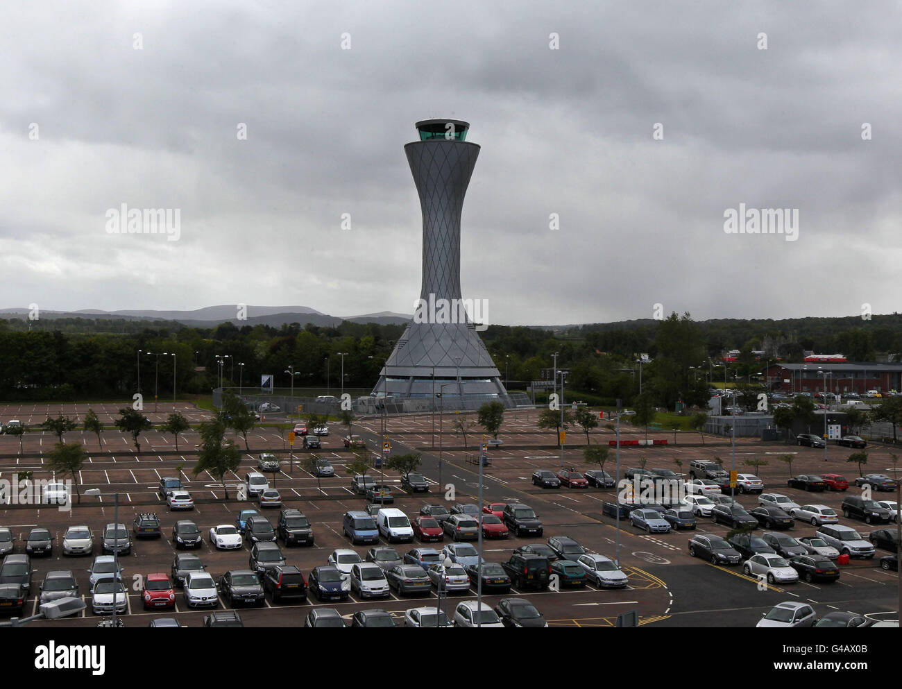 General View of Air Traffic Control Tower at Edinburgh Airport as a ...