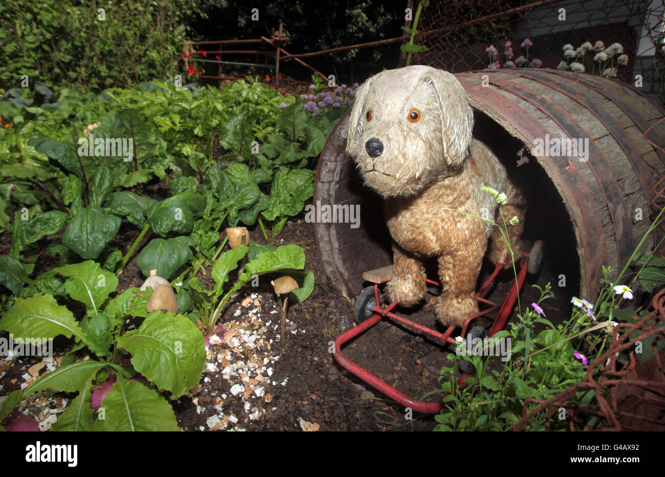 Detail in the Welsh artisan garden by designer Anthea Guthrie, at the ...