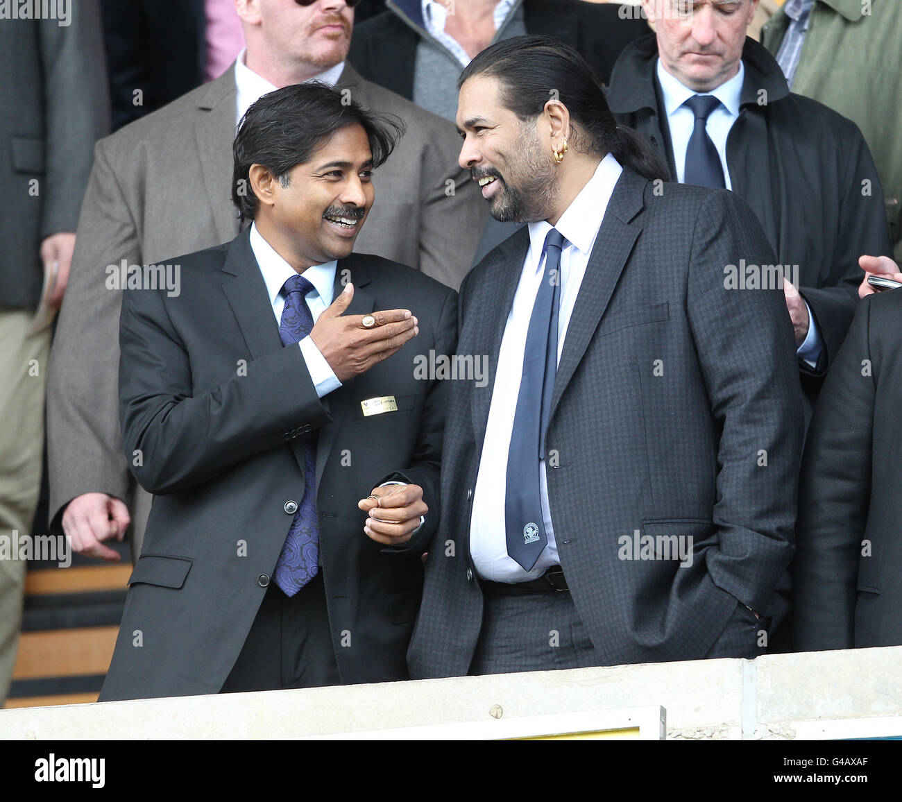 Blackburn Rovers co-owners Balaji Rao (right) and Venkatesh Rao (left ...