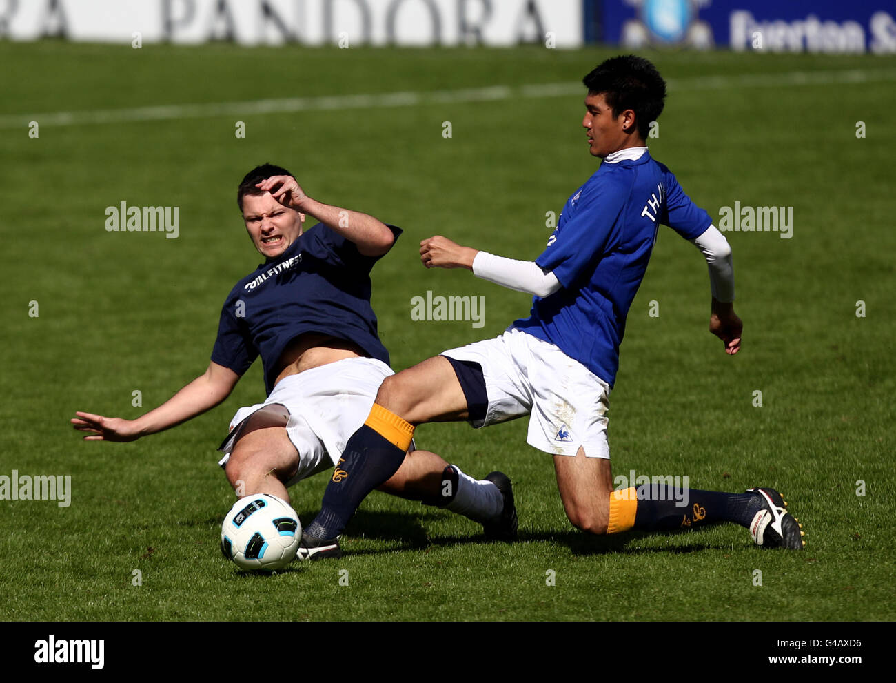 Soccer - Play on the Pitch Day - Goodison Park. A general view of the ...