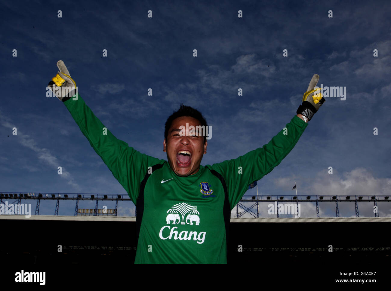 Soccer - Play on the Pitch Day - Goodison Park. Everton's Chang team's ...