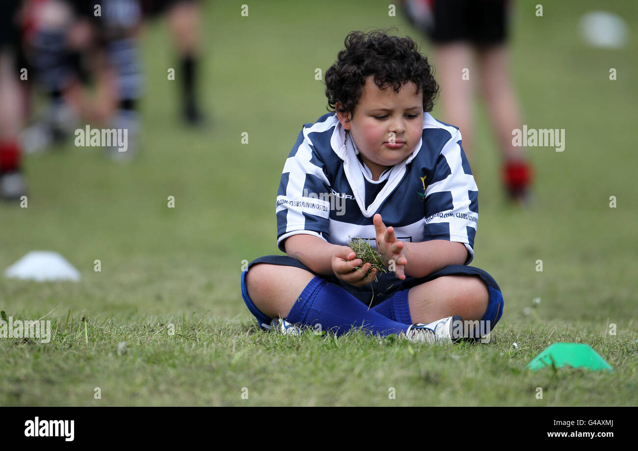 Kids enjoy playing rugby during the Forrester Mini Tournament at ...