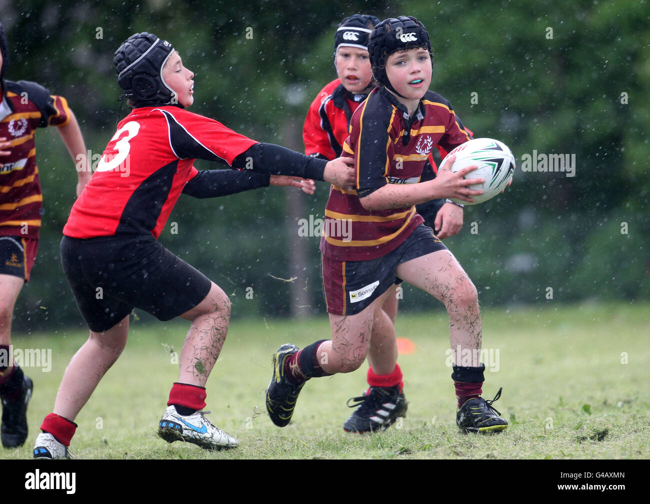 Kids enjoy playing rugby during the Forrester Mini Tournament at ...