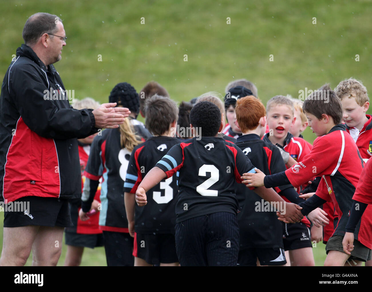 Kids enjoy playing rugby during the Forrester Mini Tournament at ...