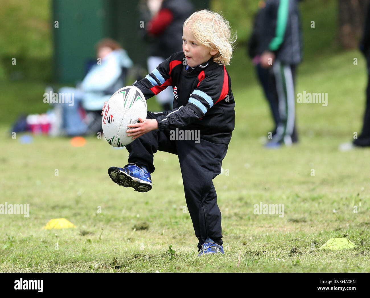 Kids enjoy playing rugby during the Forrester Mini Tournament at ...