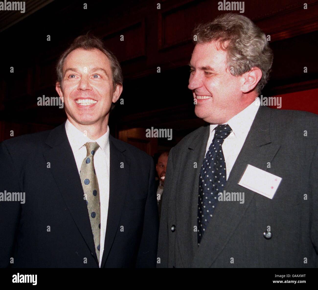 PM Blair/Milos Zeman Stock Photo - Alamy