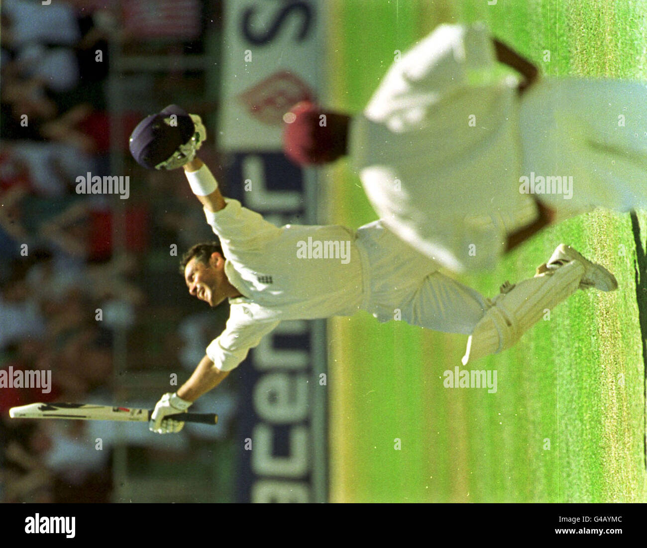 Mark ramprakash celebrates century hi-res stock photography and images ...